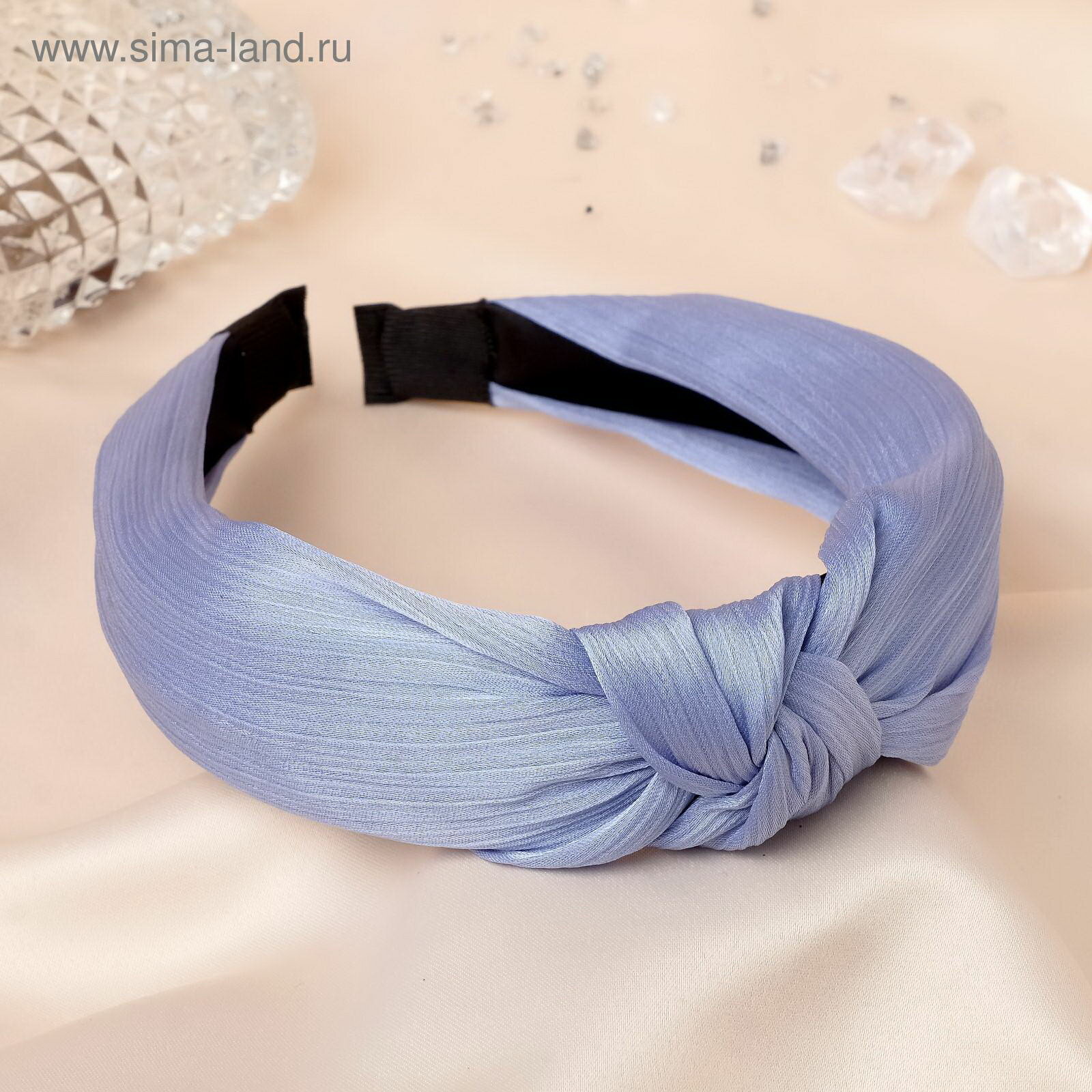 Ободок для волос "Престиж", 3 см, голубой, тип: ободок, для кого: женский