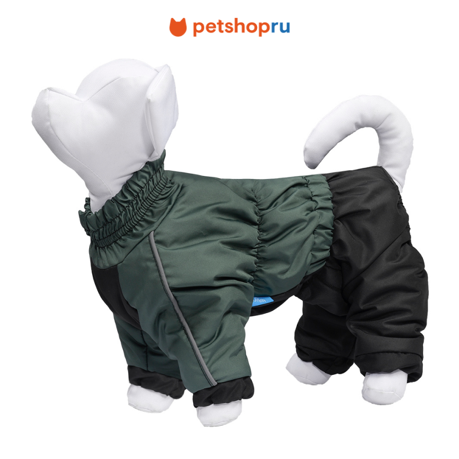 Yami-Yami одежда Комбинезон для собак, на флисовой подкладке, серо-зелёный, размер L