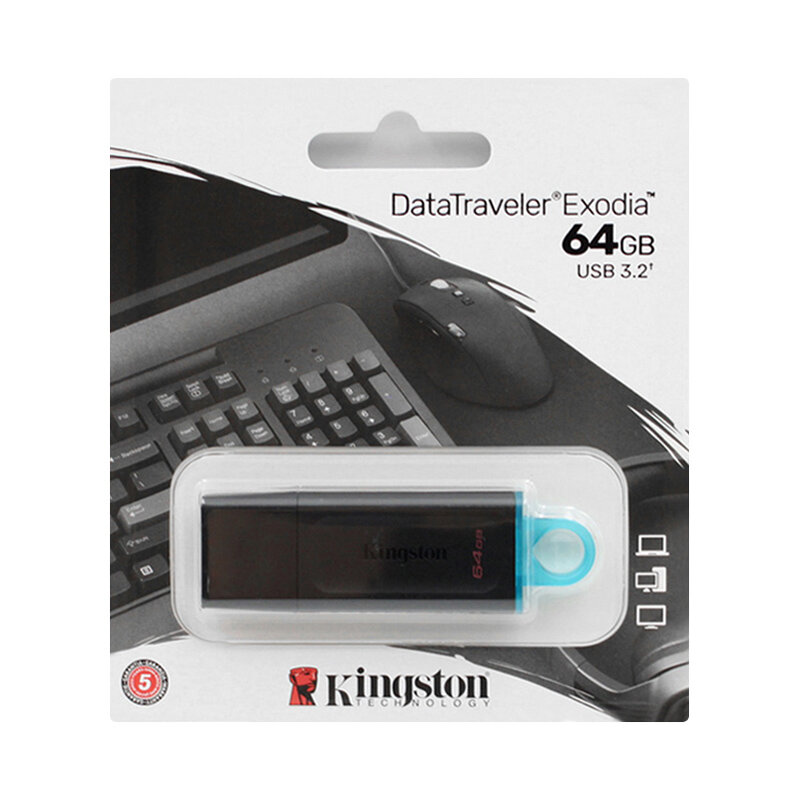 Флешка USB 3.2 64GB Kingston 100 EXODIA