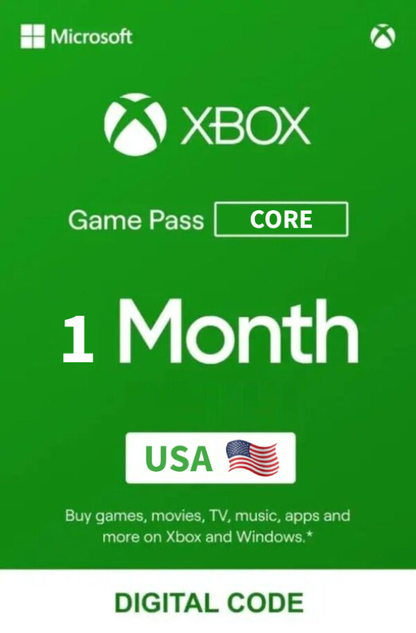 Подписка Xbox Game Pass Live Gold 1 месяц, регион США