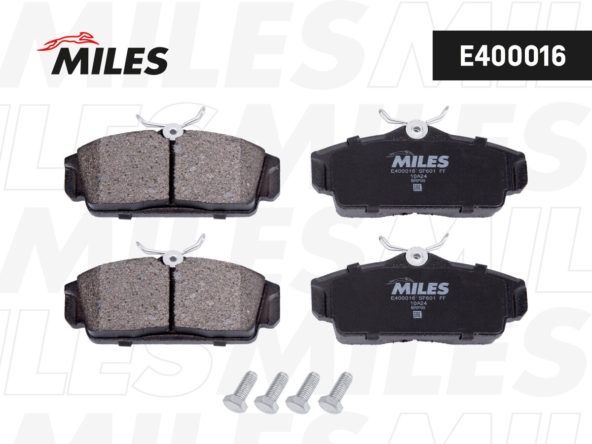 Колодки тормозные Nissan Almera (N16) 00-06, Primera (P11) 96-02 передние Miles Low-metallic