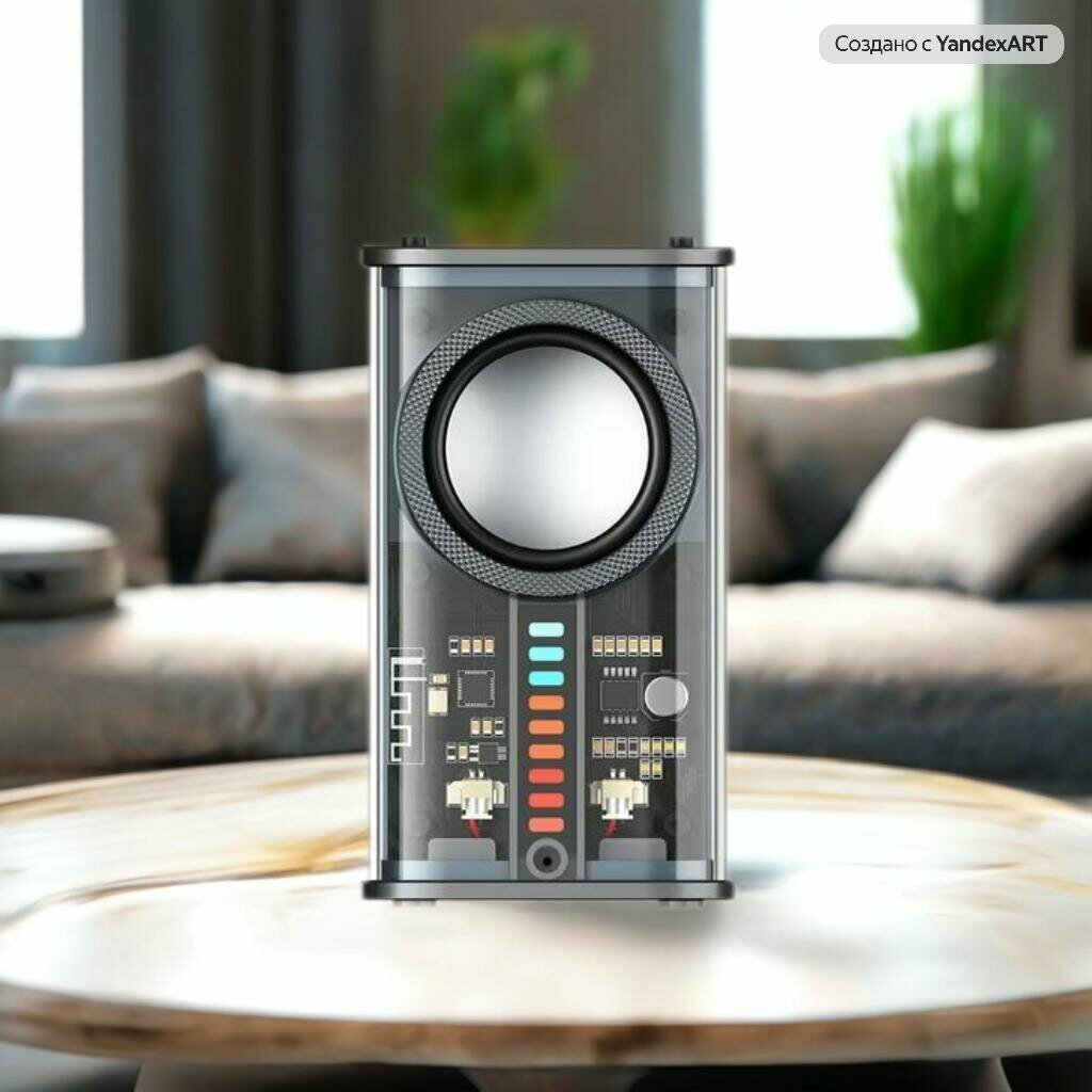 Беспроводной прозрачный динамик Bluetooth, стерео колонка