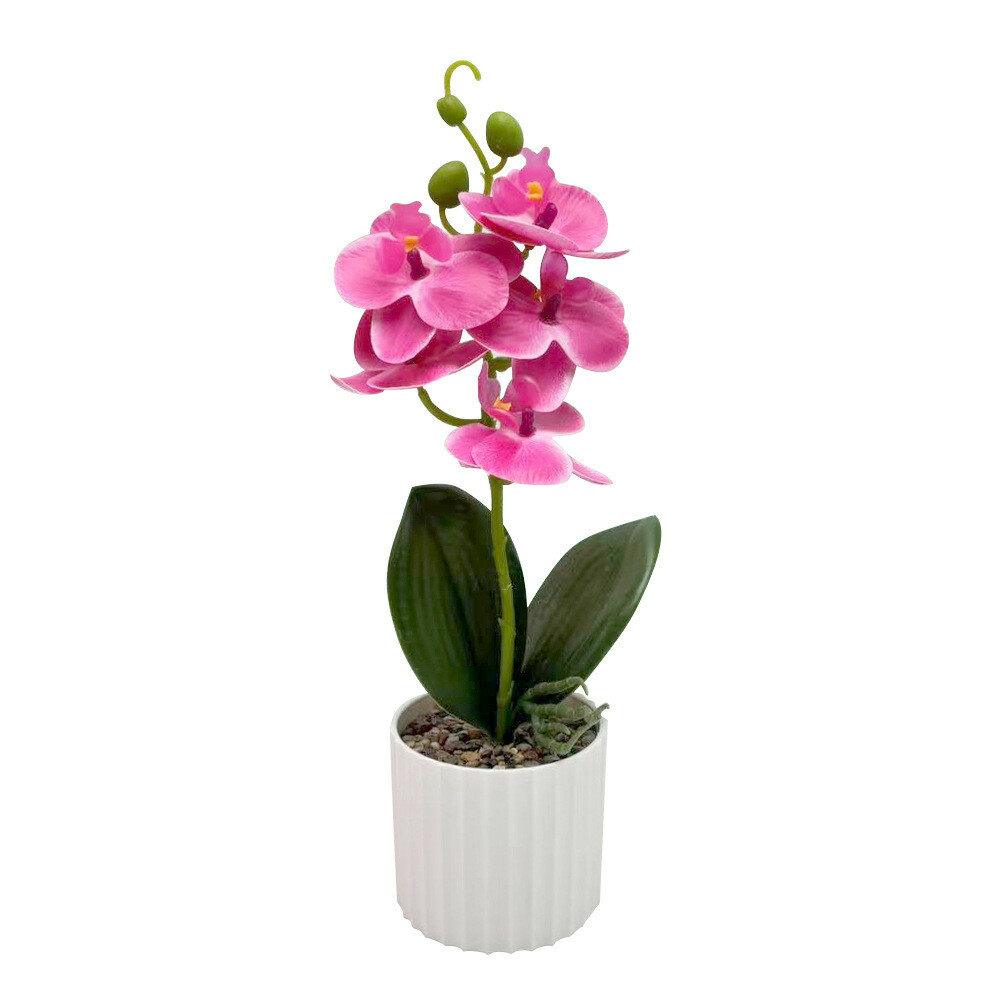 Orchid plant decor with artificial rain flower for home and event decoration, purple