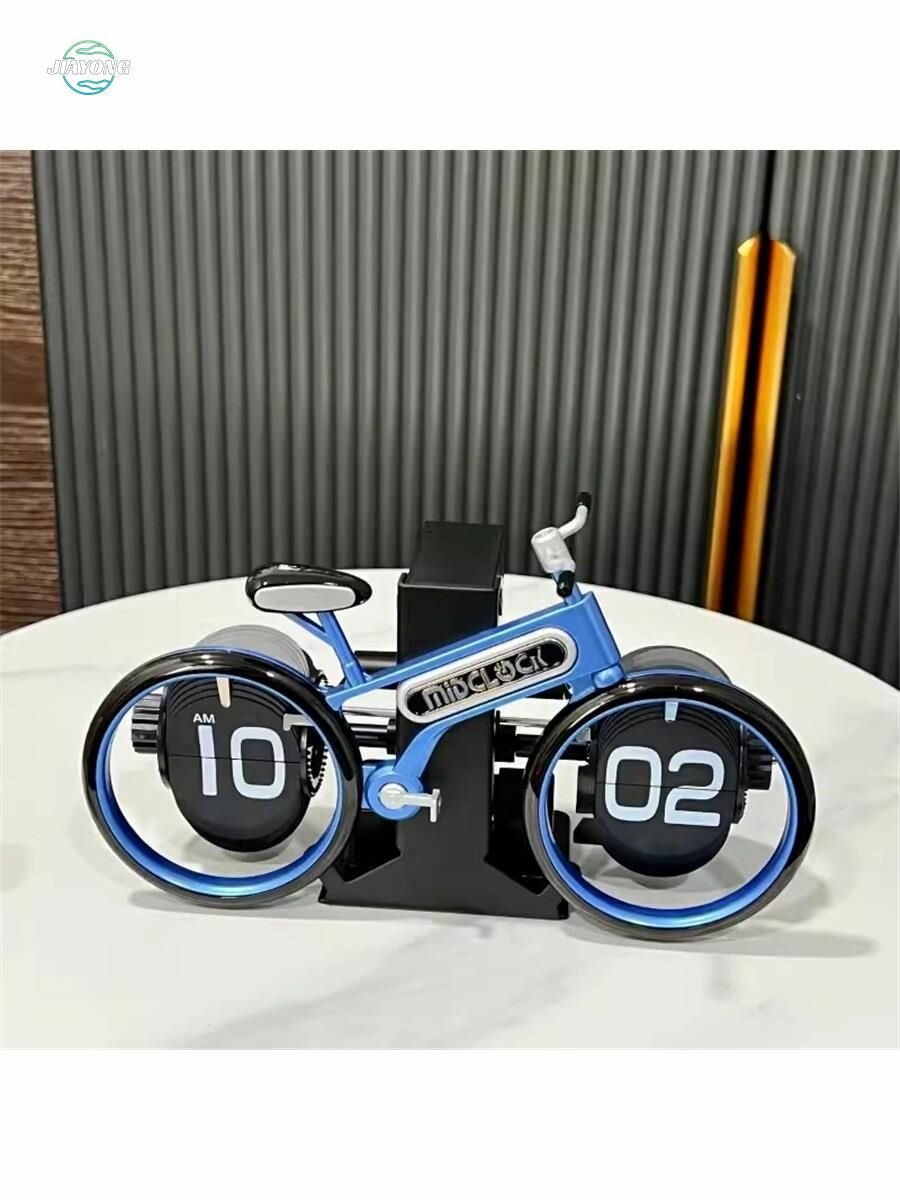 Часы JIAYONG, в виде велосипеда, настольные, 3D, электронные, лазурные