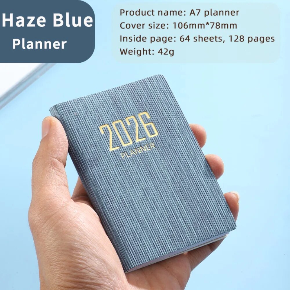 Блокнот-планировщик 2026 Agenda Book Синий, B-Denim Blue