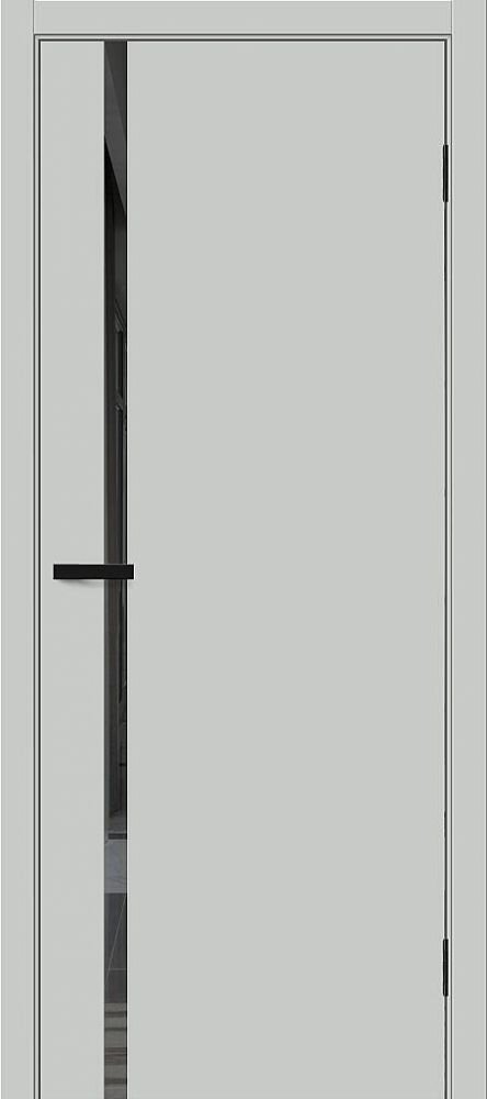Межкомнатная Дверь ПЭТ Bravo Браво-0.40 П Grey Silk / Mirox Grey 600х2000мм (полотно 1шт) / Браво