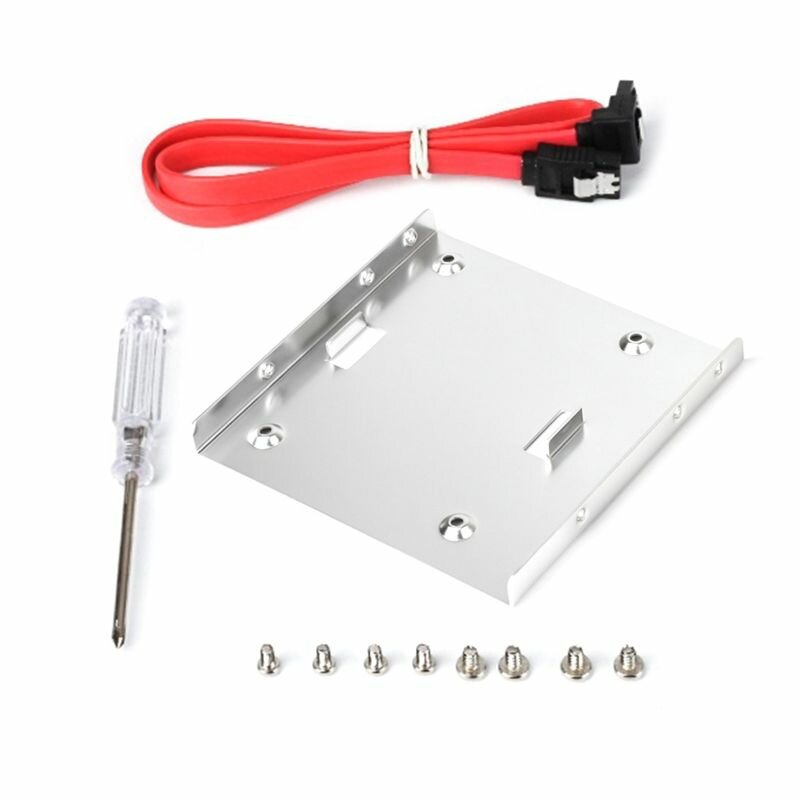 Кронштейн адаптера жесткого диска SSD от 2,5 до 3,5 дюйма, металлический монтажный комплект, лоток для держателя док-станции настольного ПК