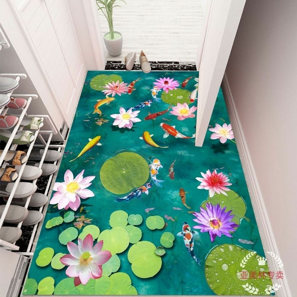 Стильный ковер с современным принтом для гостиной и спальни