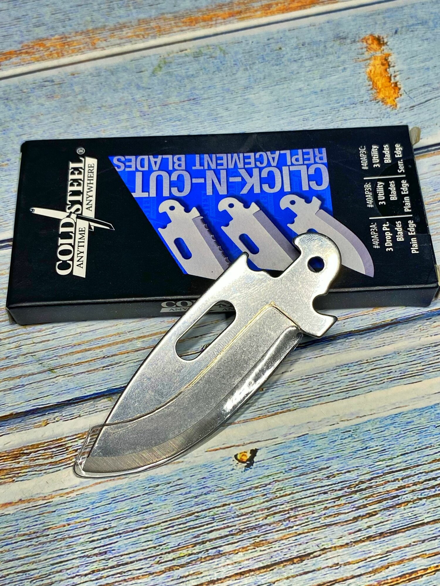 Сменные лезвия для ножа Cold Steel Click-N-Cut Drop Point, 40AP3A