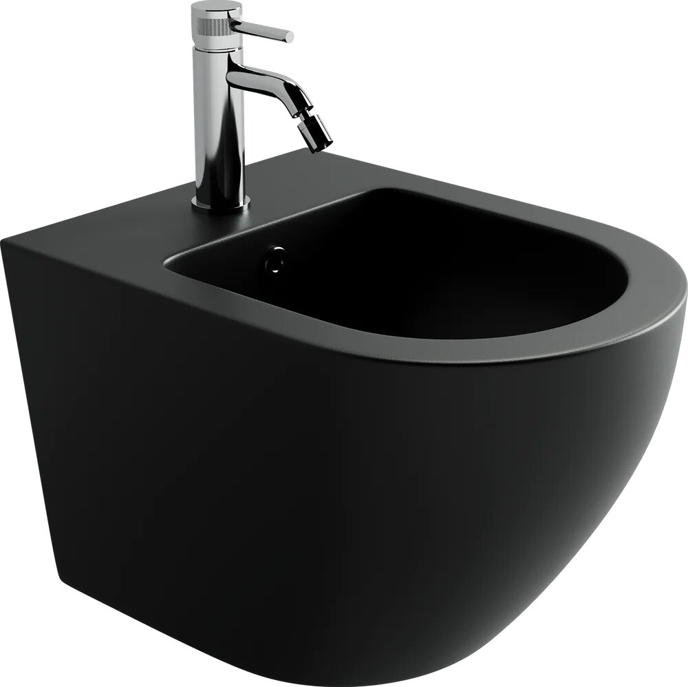Биде подвесное Ceramicanova Uno CN11002MB матовое черное
