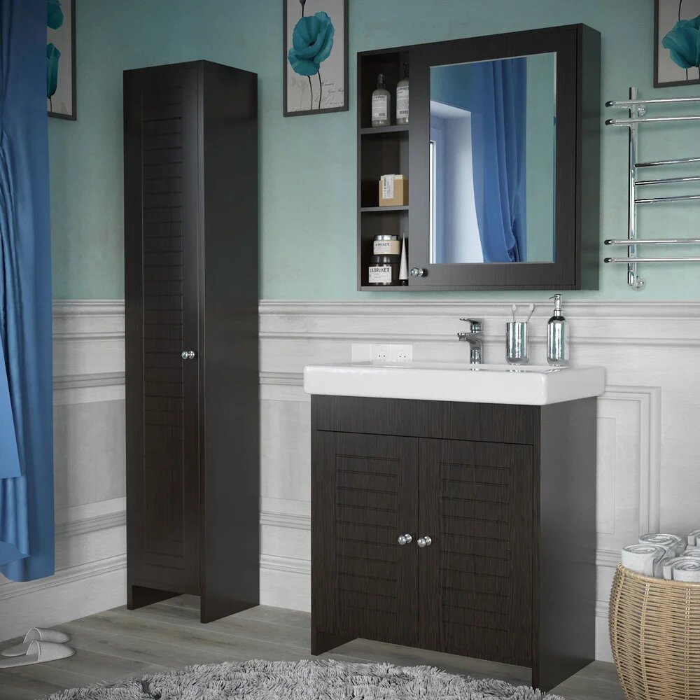 Мебель для ванной комнаты Stella Polar Монтоне 80 венге