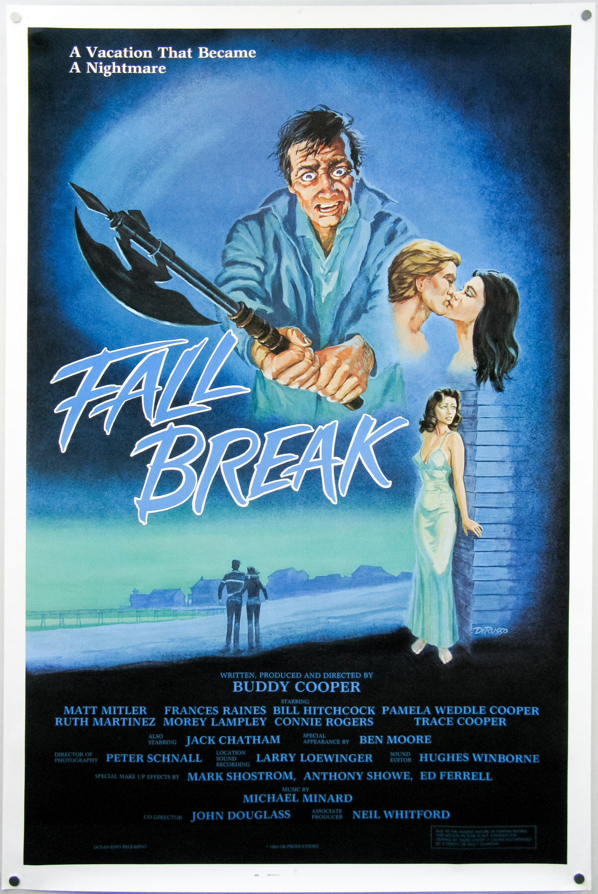Плакат, постер The Mutilator (1984) (Расчленитель) на холсте, размер 21х30см