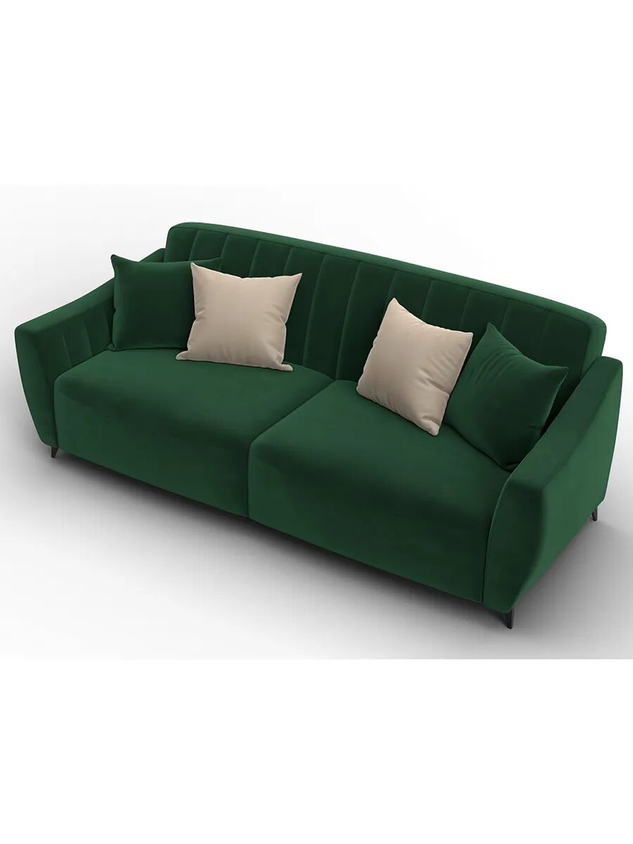 Офисный диван-книжка на ножках Монро, 227х95х86, с ящиком для белья, велюр