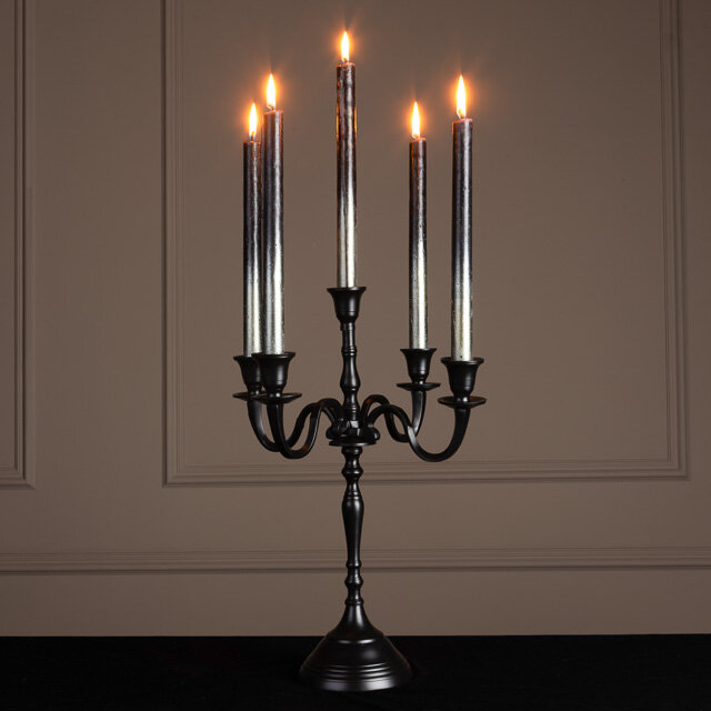 Канделябр на 5 свечей Порта-Салво 40 см черный, Boltze, 1015619