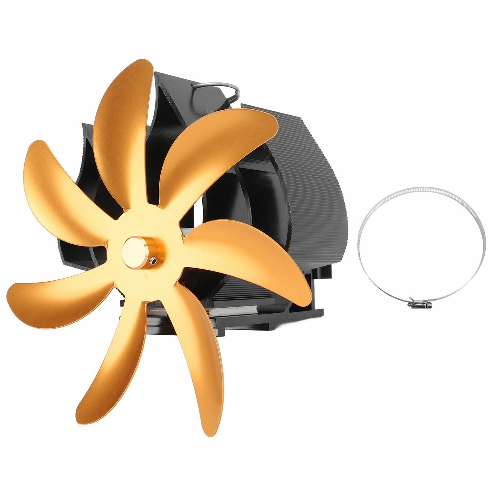 7 лопастной настенный вентилятор с фиксацией, низкий шум, золотой