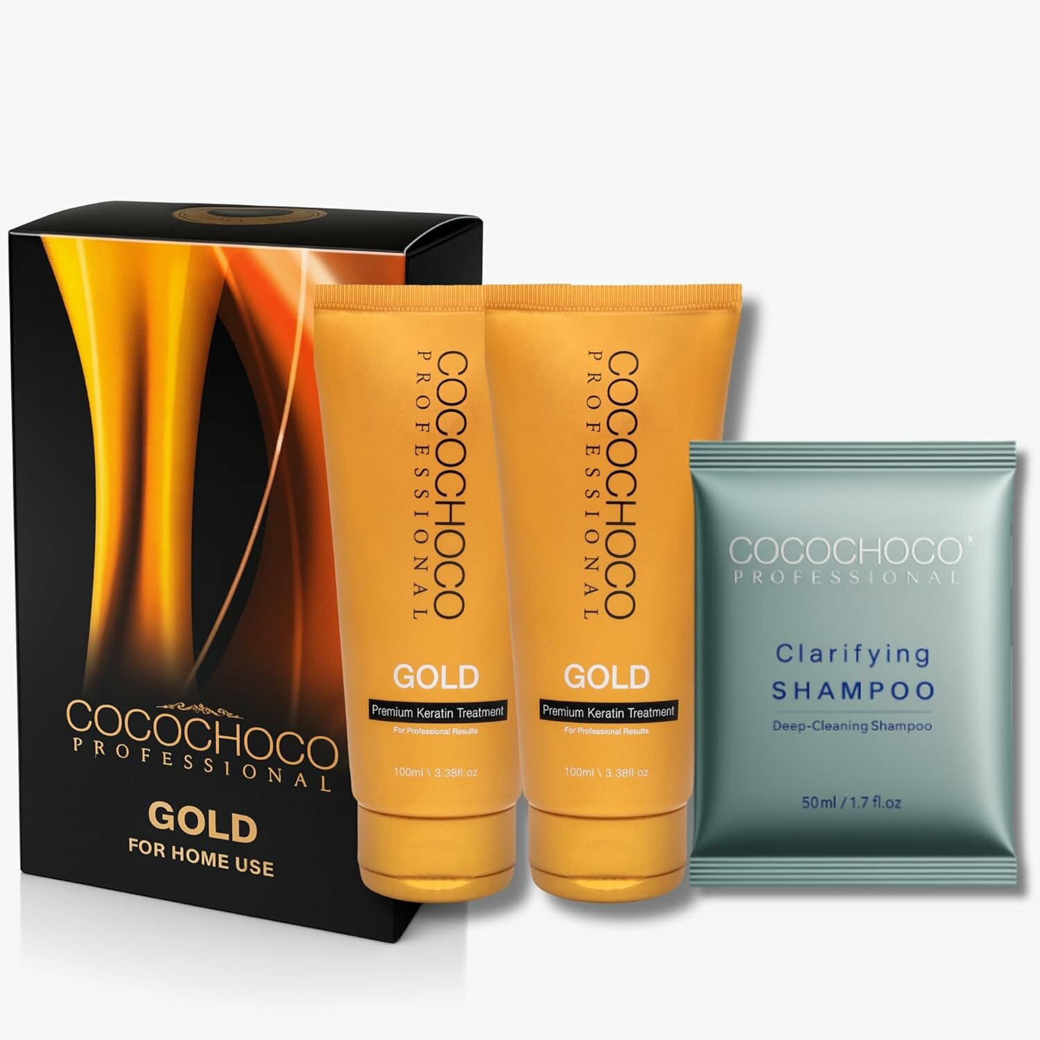 COCOCHOCO Набор кератина для волос Professional Gold Keratin Kit In Box