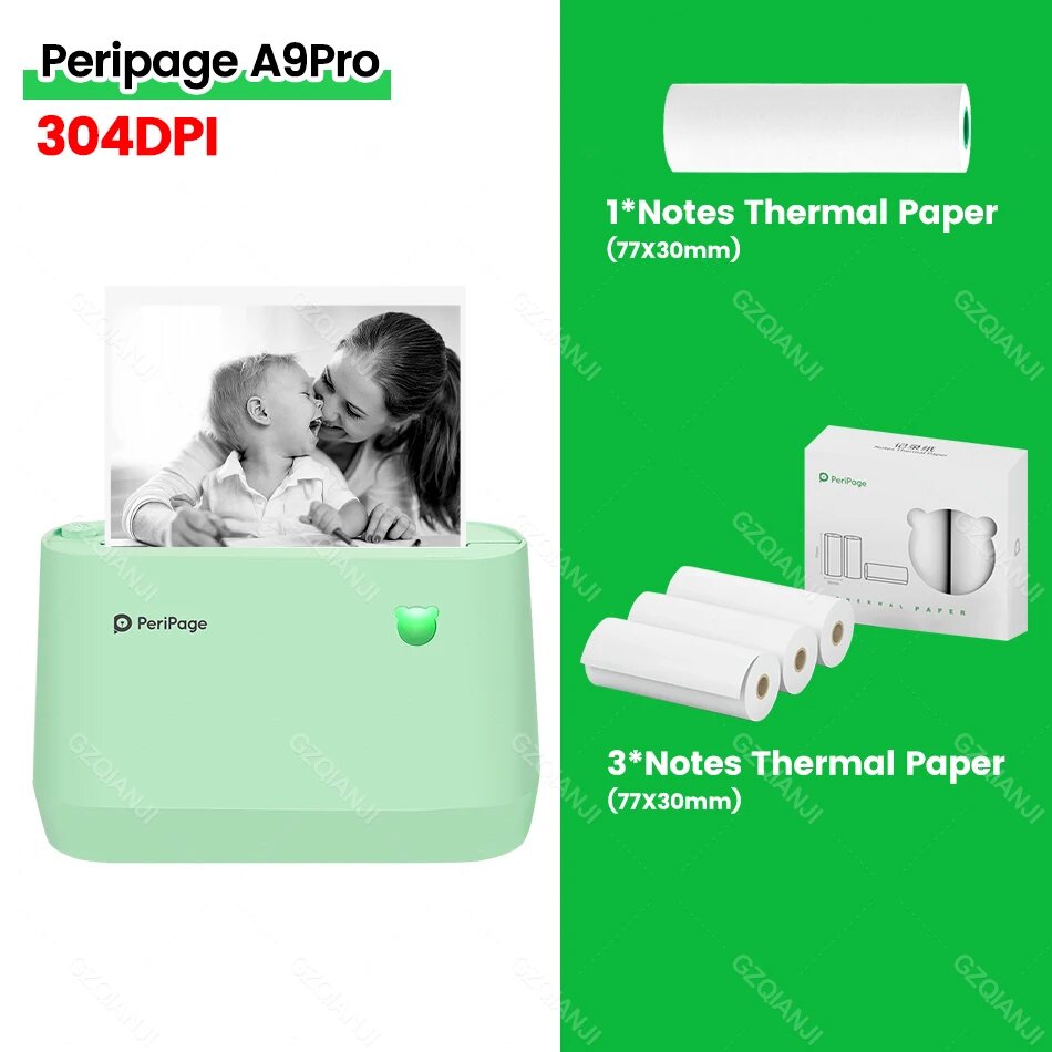 Термопринтер GZQIANJI A9/A9s/A9Pro белый A9Pro Add 3WH Notes