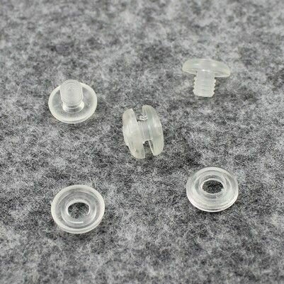 Клепки 3 мм прозрачные пластиковые (2 шт)