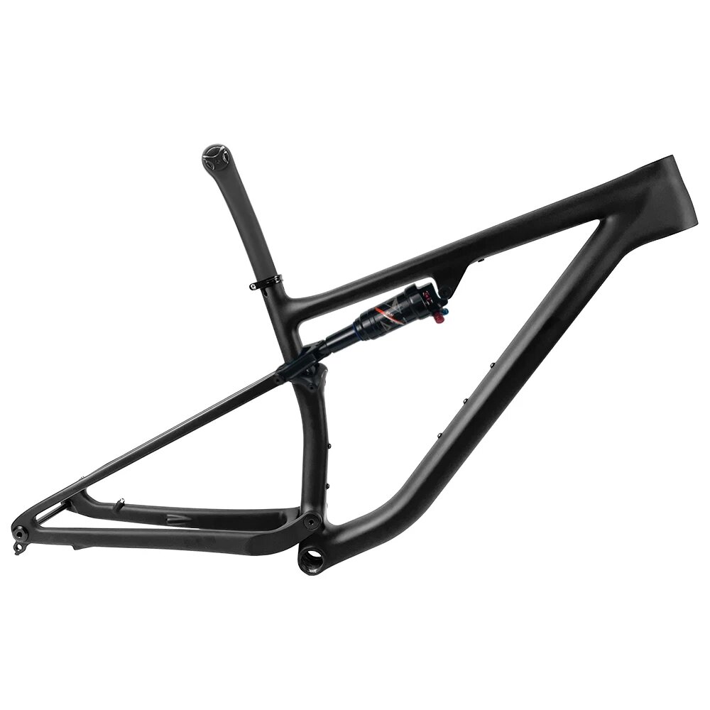 Airwolf Карбоновая рама для горного велосипеда 29er, L With Shock Matte, Черный