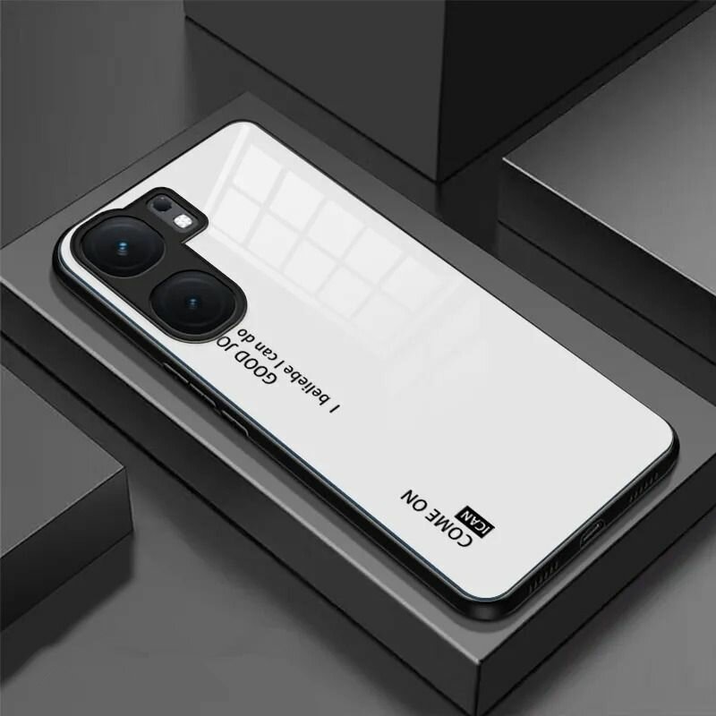 Подходит для Vivo IQOO Neo 9 / Neo 9 Pro / Neo 9s Pro, иКуОО Нео 9 / Нео 9 Про, защитный чехол, чехол для мобильного телефона из стеклянного материала + подарок (защитное стекло/пленка)
