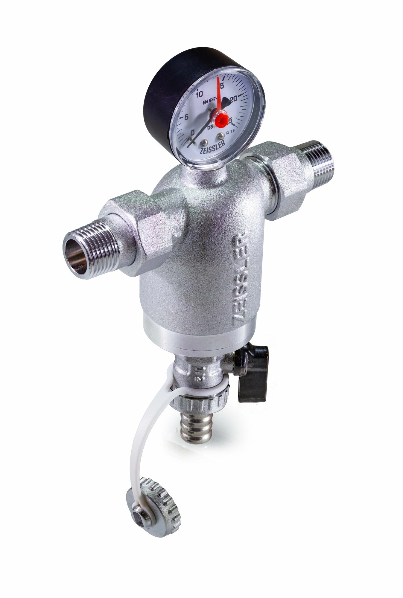 Фильтр грубой очистки самопромывной TIM-ZEISSLER 1/2" (никелированный) ZSf.302.0104N