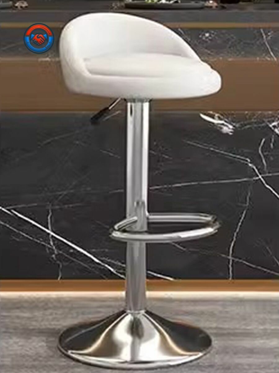 Барный стул регулируемый, вращающийся, с подставкой для ног 38,5×38,5×90 см, хай-тек и лофт для кухни, кафе и дома