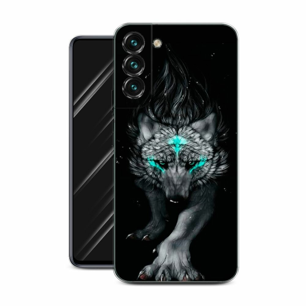 Чехол на Samsung Galaxy S22 + / Самсунг Галакси S22 Плюс с принтом "Крадущийся волк" — фото 1