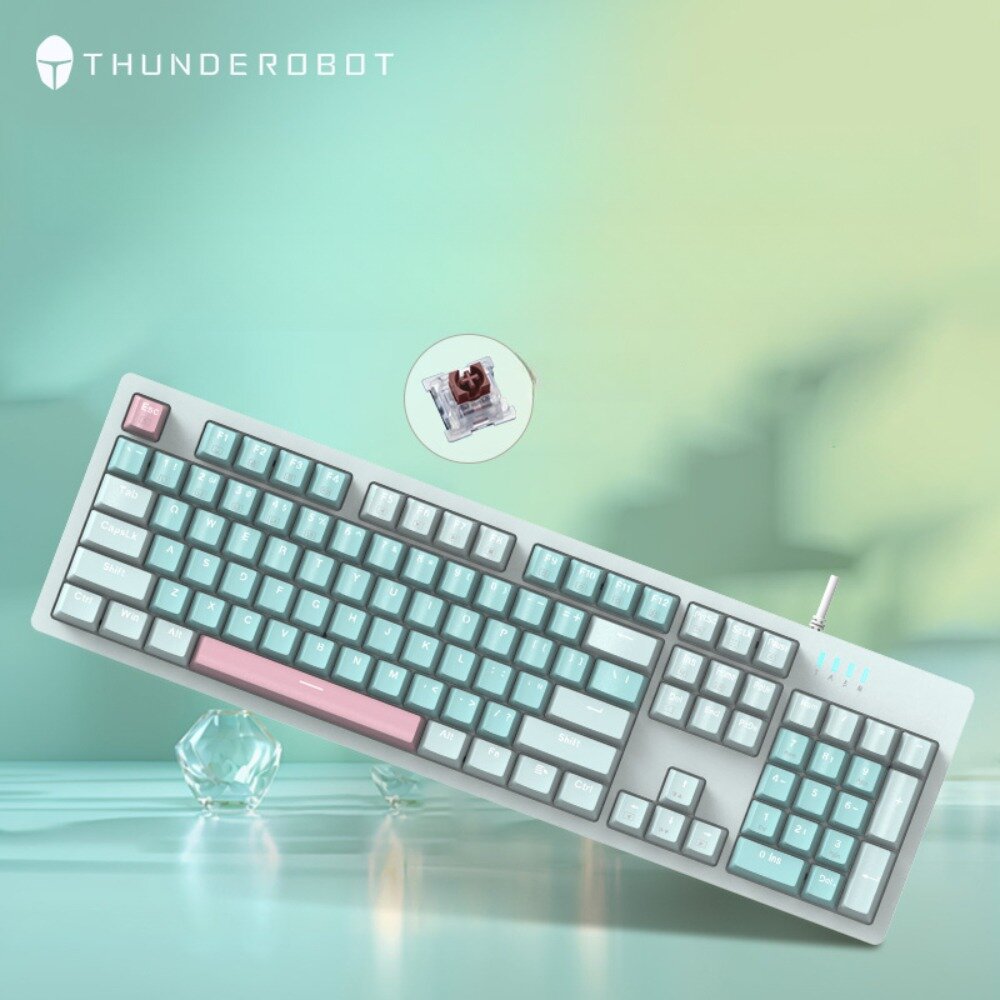 ThundeRobot K104 Полноразмерная Проводная Механическая Клавиатура С Возможностью Горячей Замены С RGB-подсветкой