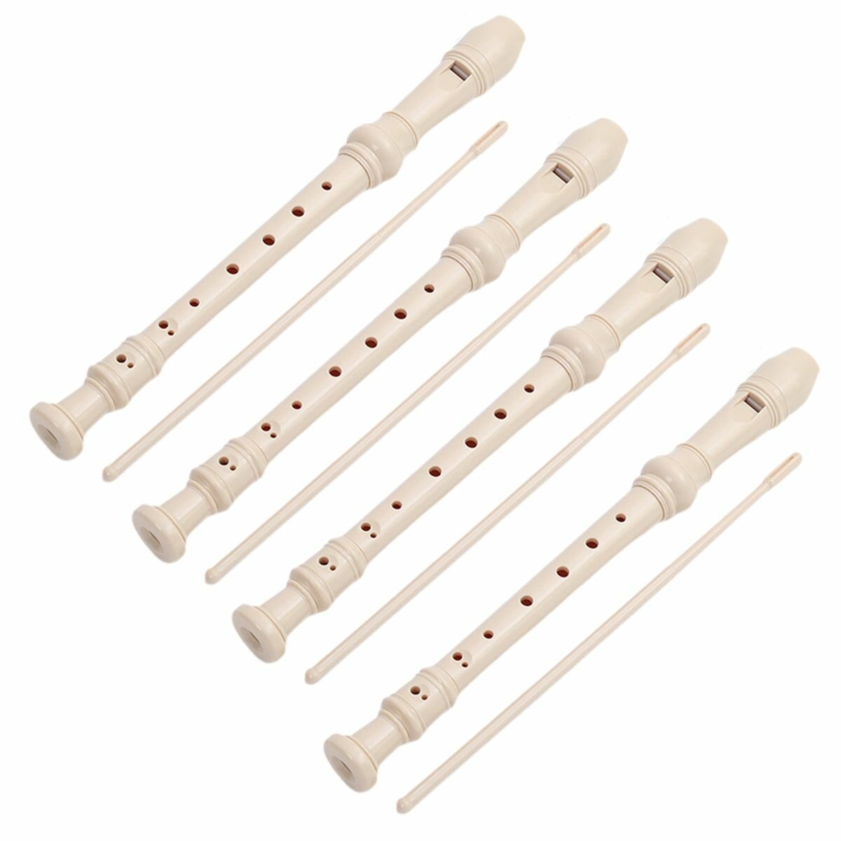 Блокфлейта Из АБС-Пластика Молочного Цвета, Тройная Детская Флейта С 8 Отверстиями