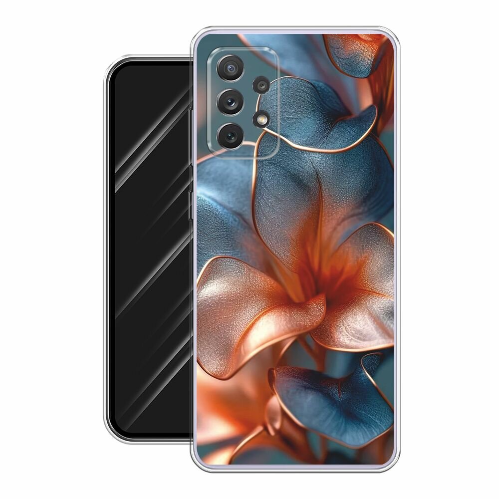 Чехол на Samsung Galaxy A73 / Самсунг Галакси А73 с принтом "Жемчужные цветы" — фото 1