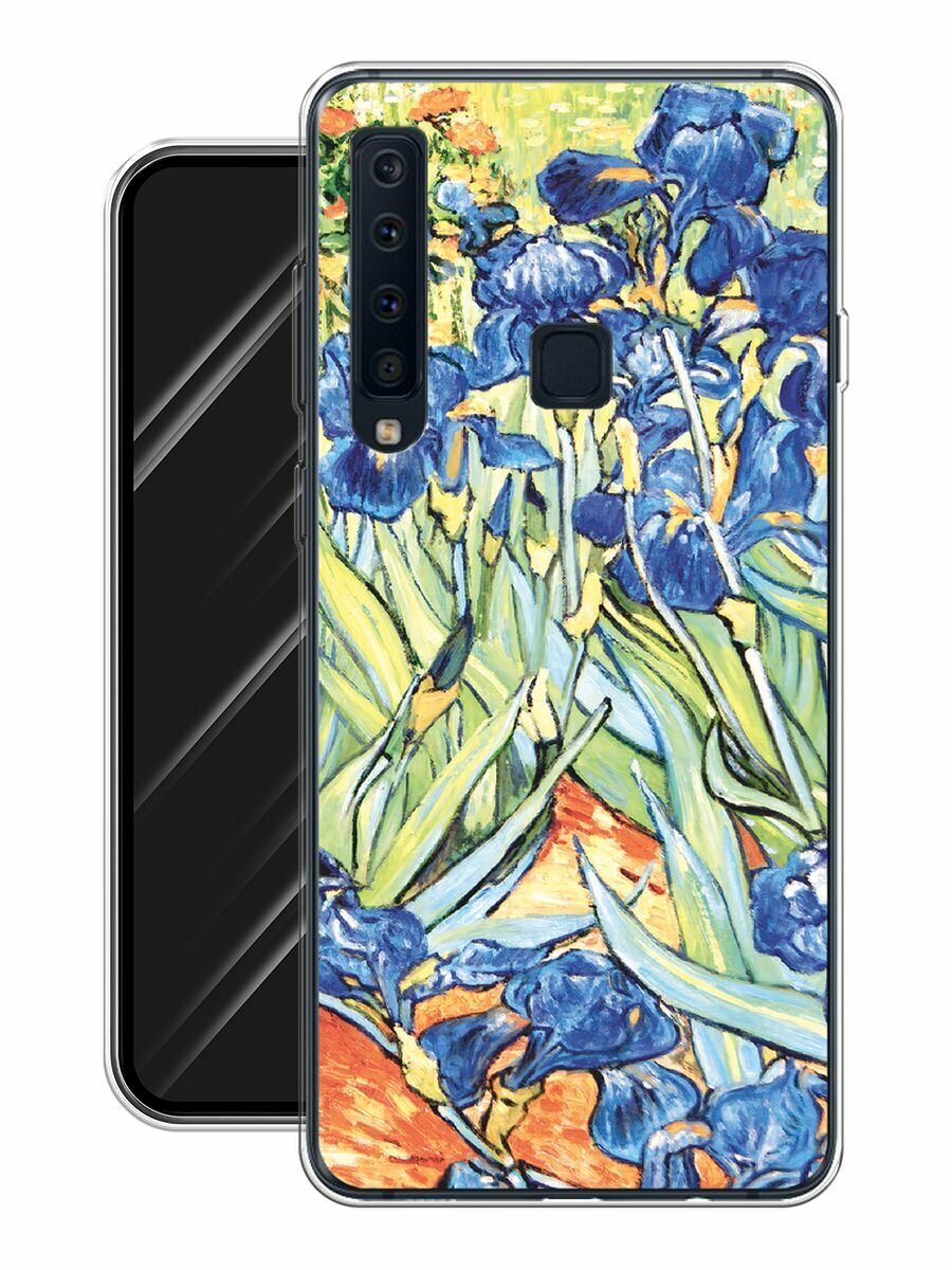 Чехол на Samsung Galaxy A9 2018 / Самсунг Галакси А9 2018 с принтом "Ирисы Ван Гог" — фото 1
