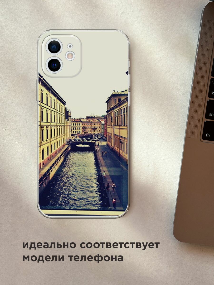 Чехол на Apple iPhone 12 mini / Айфон 12 Мини с принтом "Санкт-Петербург" — фото 1