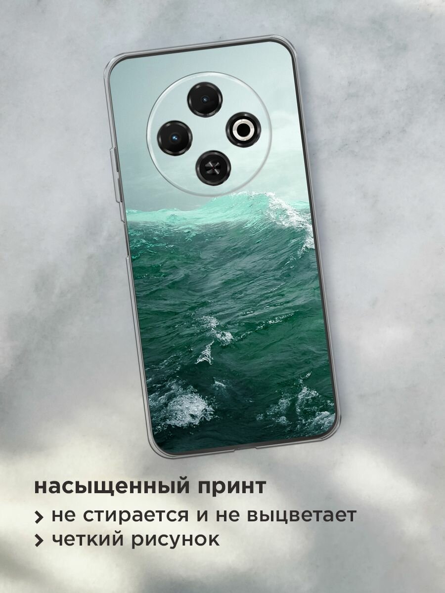 Чехол на Tecno Spark 30C / Текно Спарк 30C с принтом "Волны 12" — фото 1