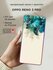 Чехол на Oppo Reno 3 Pro / Оппо Рено 3 Про с принтом Перья голубого цвета