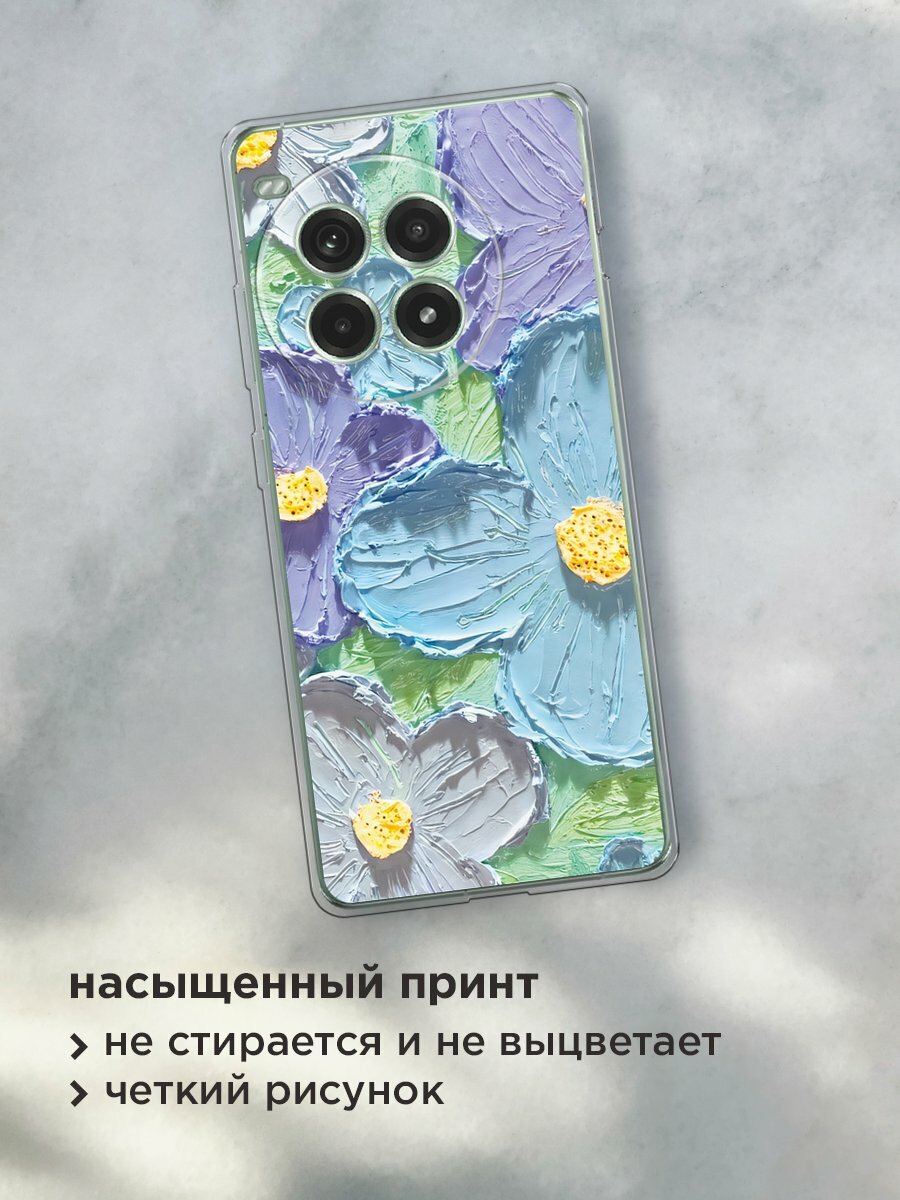Чехол на OnePlus Ace 3 Pro / Ван Плас Эйс 3 Про с принтом "Масляные цветы 2" — фото 1