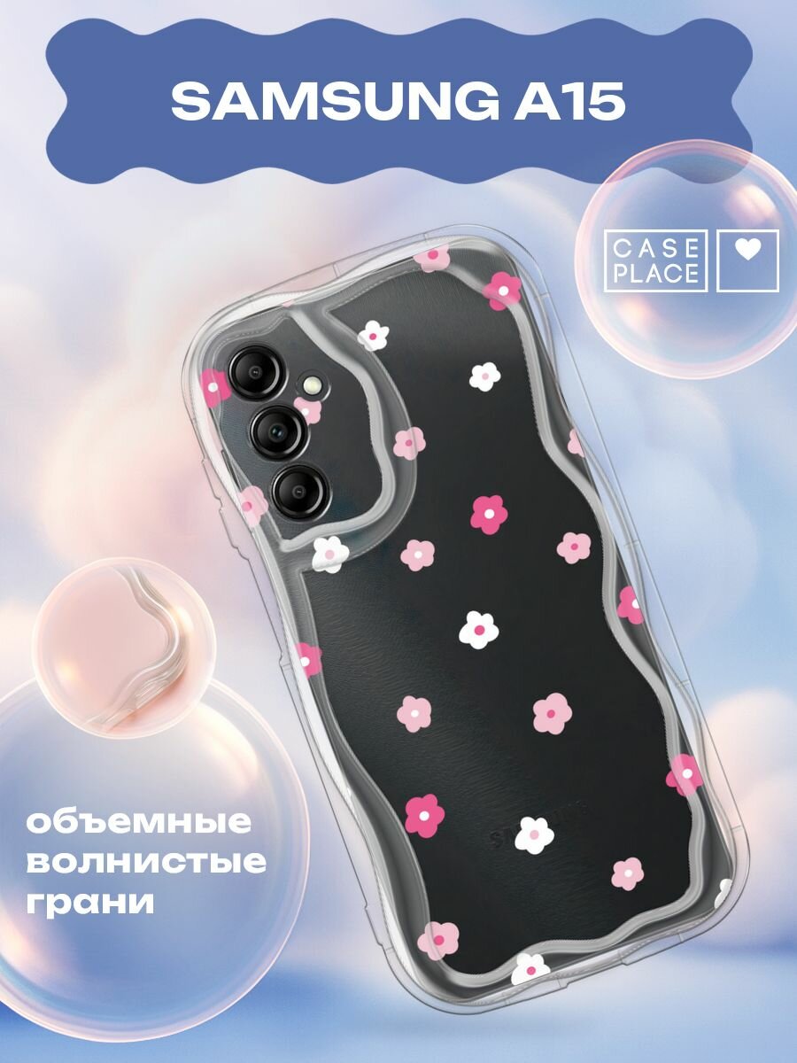 Чехол на Samsung Galaxy A15 / Самсунг А15 с принтом "Весенние цветочки рисунок"