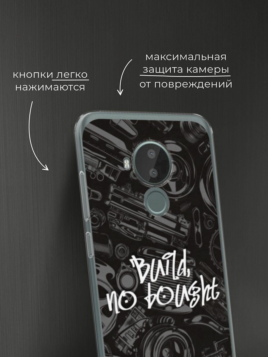 Силиконовый чехол на Nokia C30 / Нокия C30 с принтом "Build no bought" — фото 1