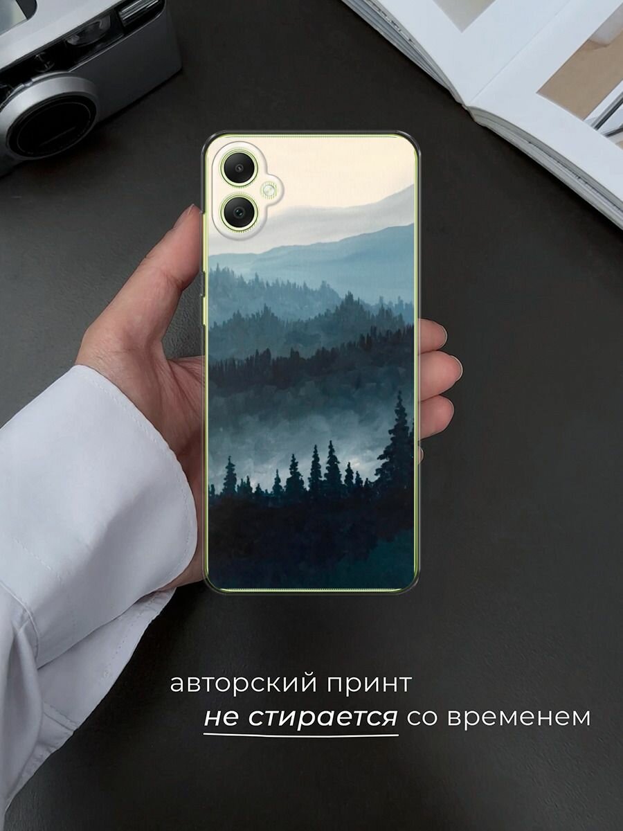 Чехол на Samsung Galaxy A05 / Самсунг Галакси A05 с принтом "Туманные горы" — фото 1