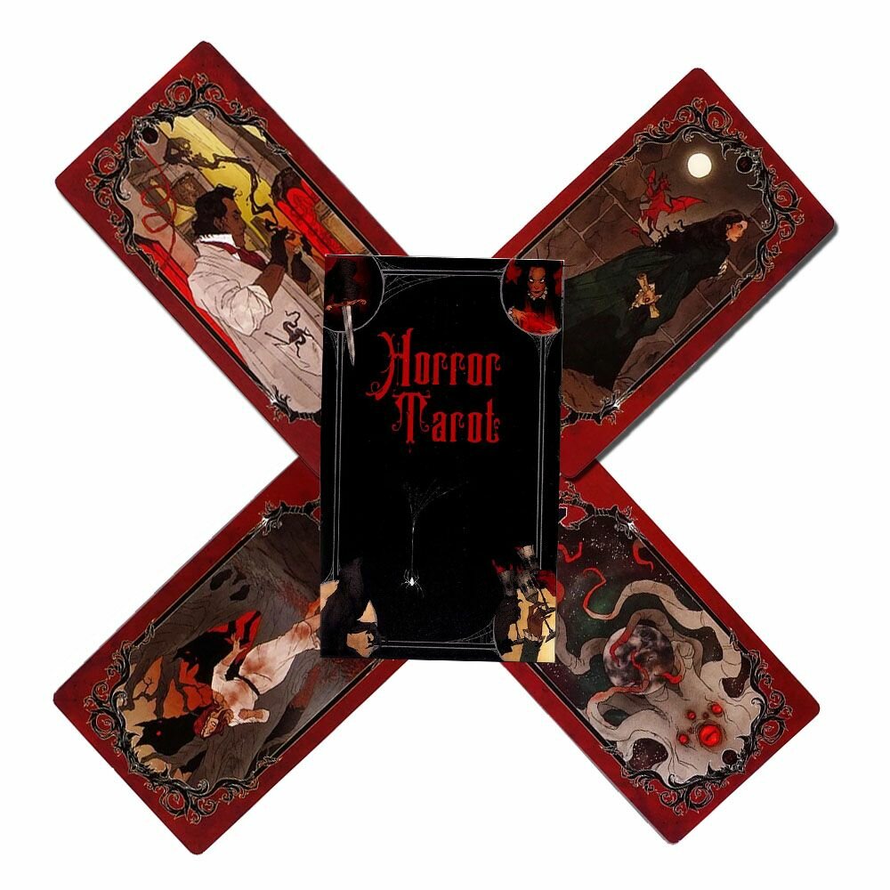 Карты Таро ужасов, гадальные карты в мрачном стиле хоррор, оригинальный подарок любителям мистики и необычных предсказаний