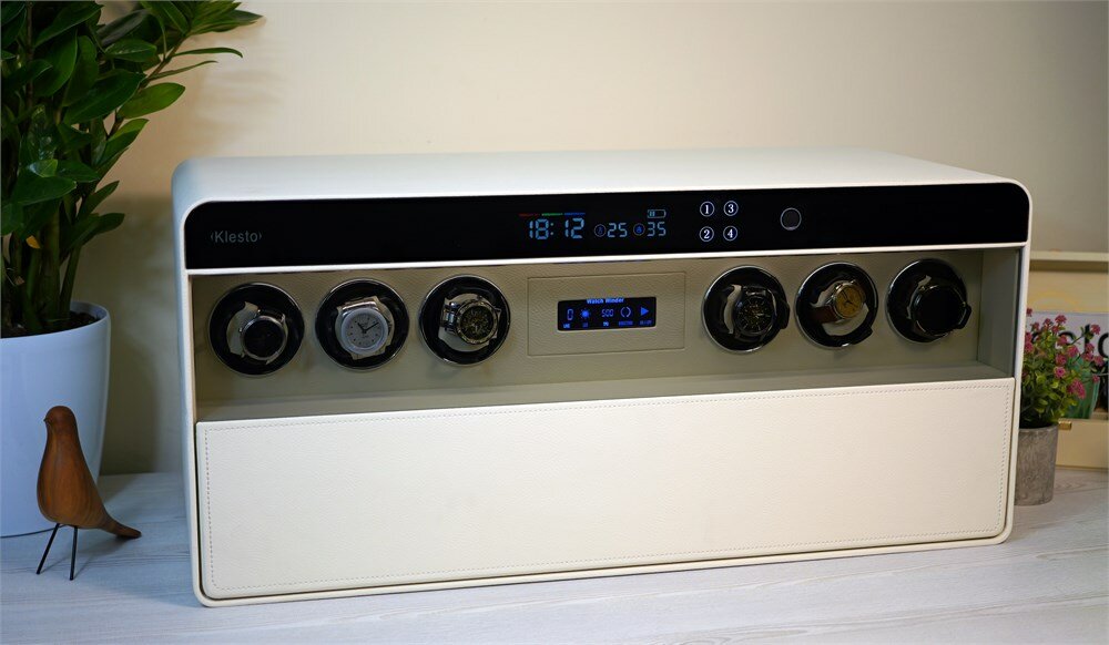Сейф-шкатулка Klesto JSM-6 с автоматическим подзаводом на 6 часов , цвет слоновая кость