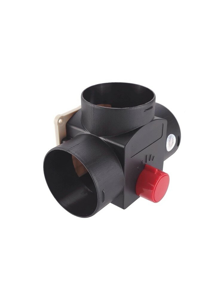 Т-образный соединитель 75 мм с клапаном для автомобильного воздуховода