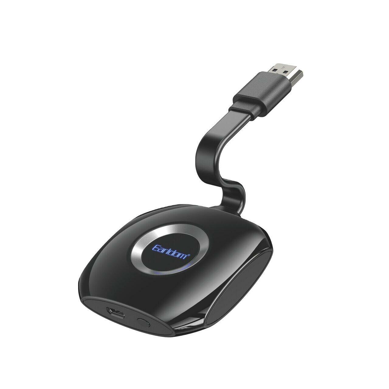 Беспроводной Wi-Fi приемник 4K HDMI для подключения ноутбуков, телефонов и планшетов к телевизору Earldom ET-W6 Plus