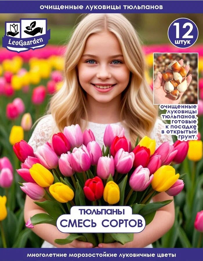 Тюльпан Луковицы крупные, Микс сортов, 16шт