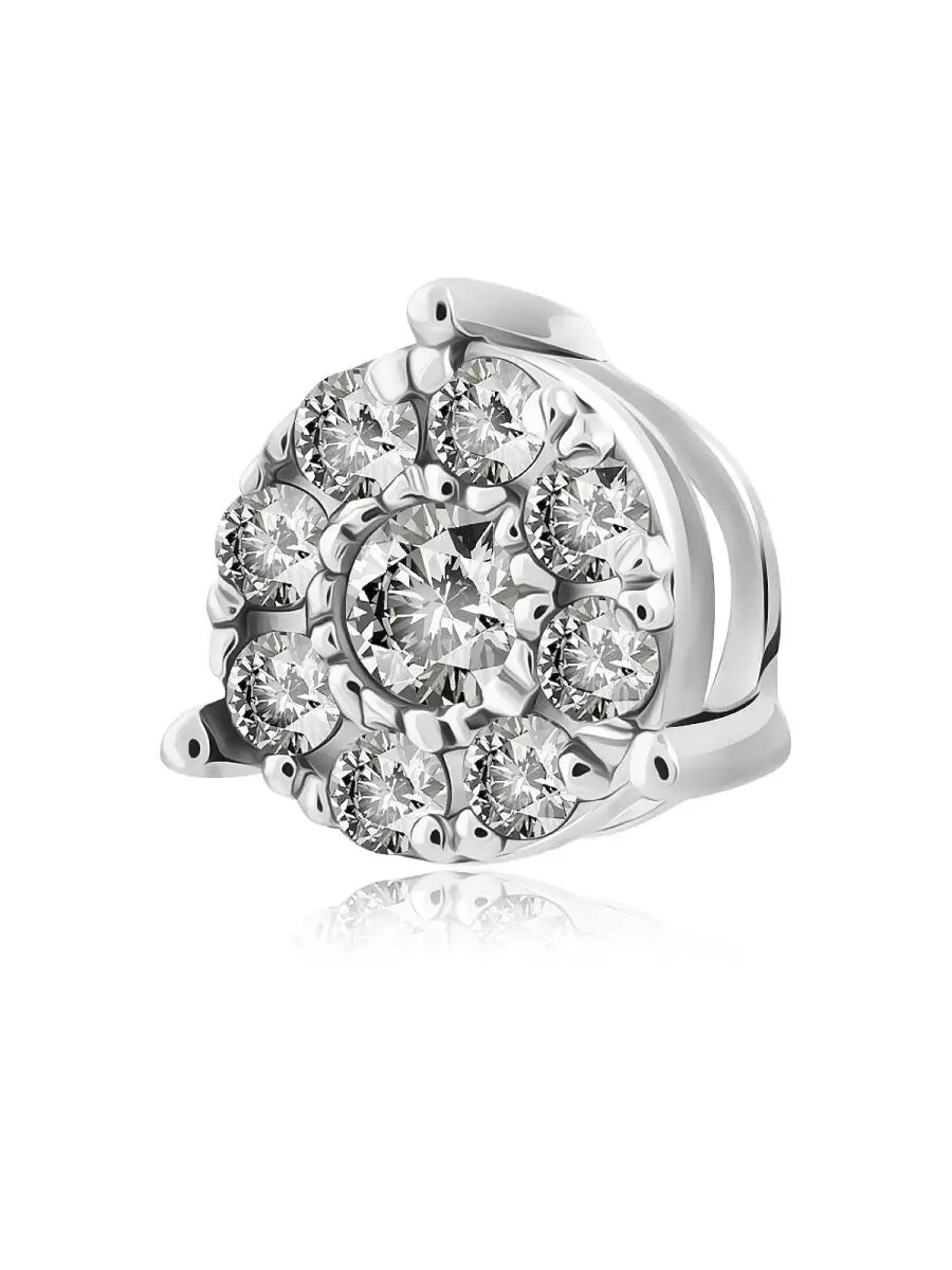 Подвеска, белое золото, 585 проба, бриллиант