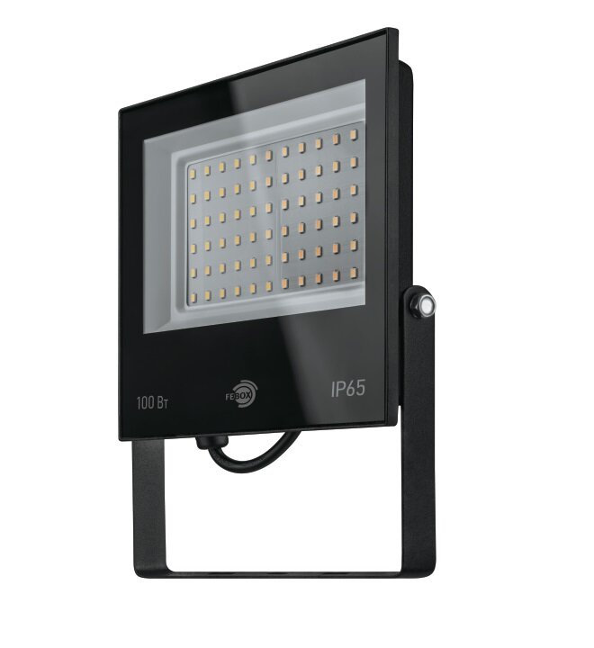 Прожектор светодиодный FEBOX, 100 Вт, 8000 Лм, 4000 К, IP65, черный