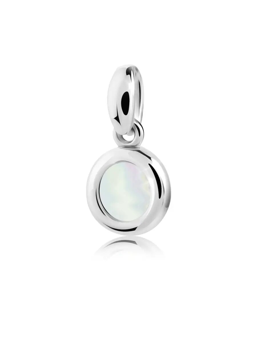 Подвеска, серебро, 925 проба, родирование, перламутр