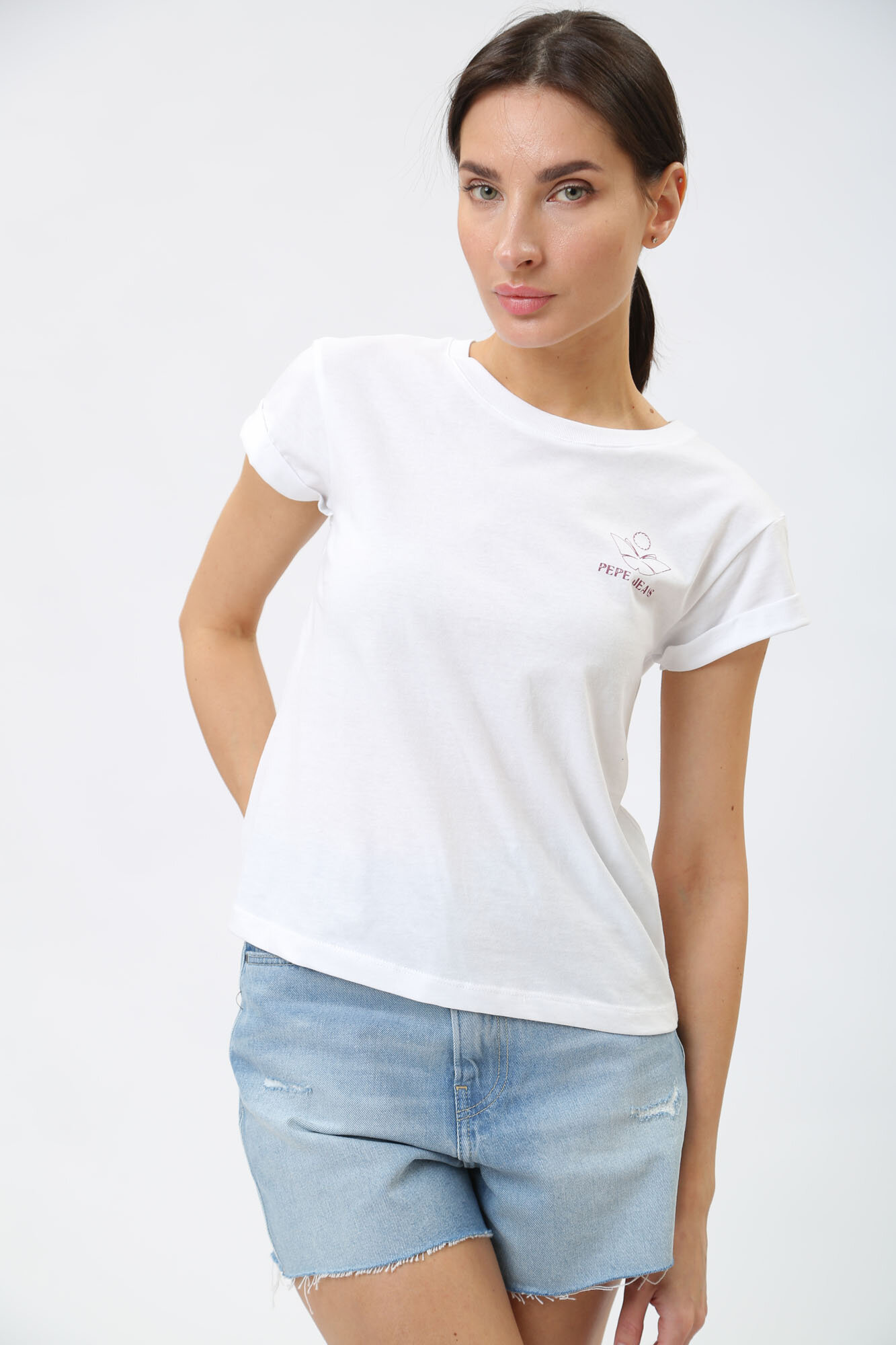 Футболка Pepe Jeans, размер XS, белый — фото 1