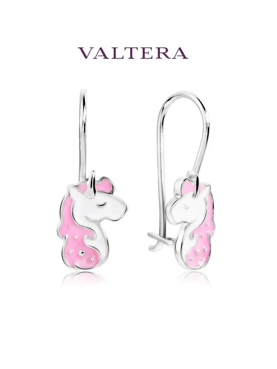 Серьги, серебро, 925 проба, эмаль