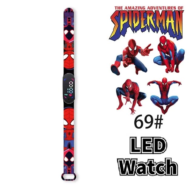 Браслет с изображением Микки и Минни Маус из мультфильма «Холодное сердце» с Дональдом Даком и светодиодными сенсорными часами для детей и школьников, спортивные электронные часы с мультяшным принтом, подарочная игрушка