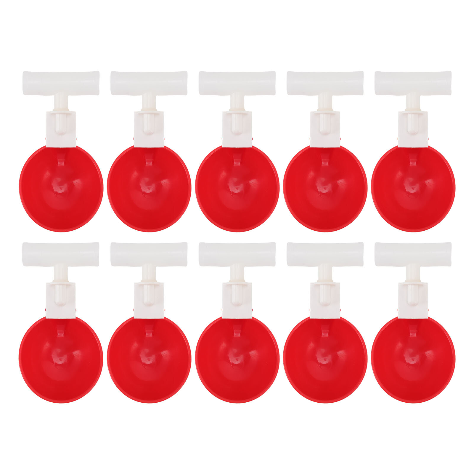 Автоматическая поилка для кур, 10 чашек, большая красная пластиковая миска для уток, птиц, кур G3/4